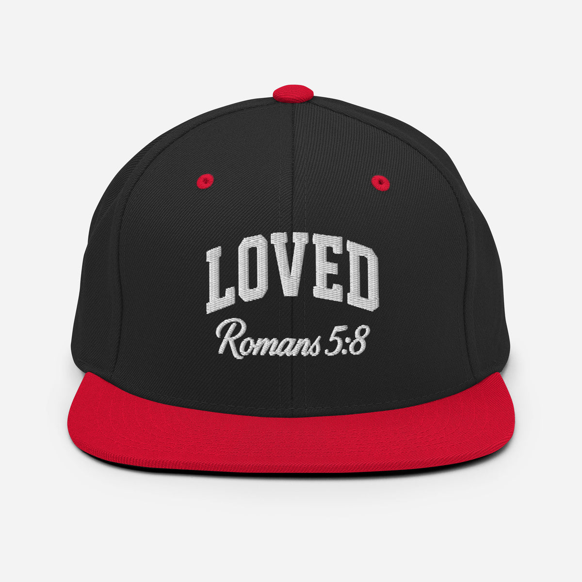 Christian Snapback Hat Loved Romans 5:8 – J and p hats